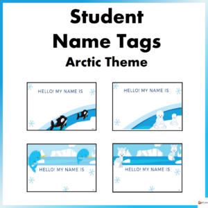 Editable Name Tags, Labels Arctic Theme Bundle | Made By Teachers