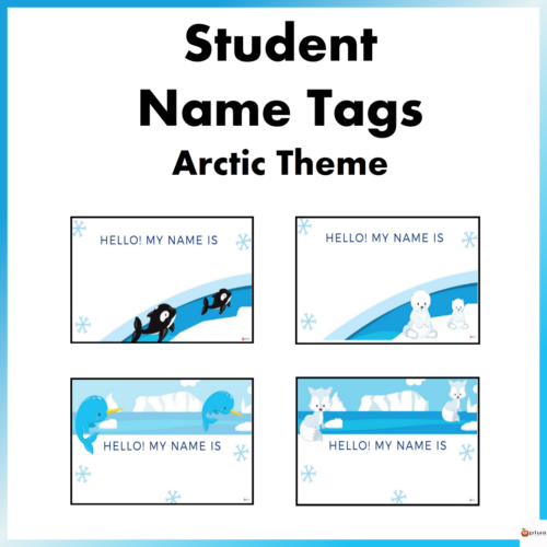 Editable Labels, Name Tags, and Student Awards Arctic Theme Bundle ...