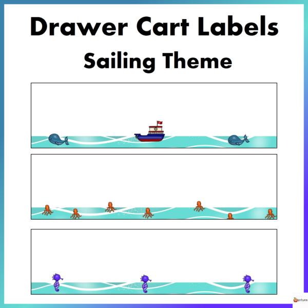 Editable Drawer Cart Labels Sailing Theme | Made By Teachers