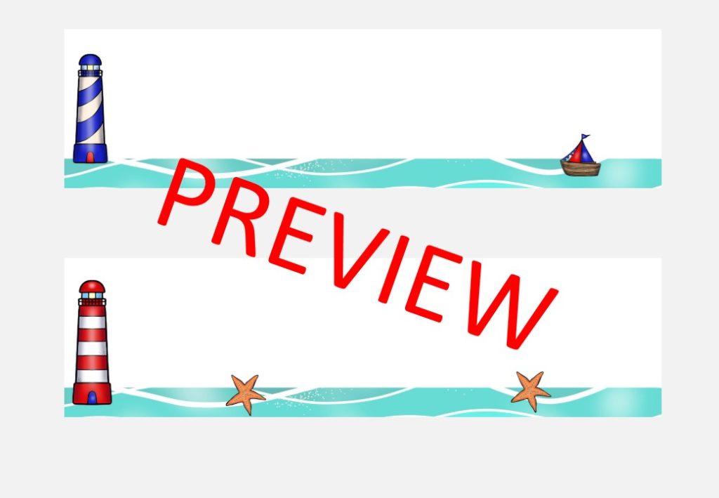 Editable Drawer Cart Labels Sailing Theme | Made By Teachers