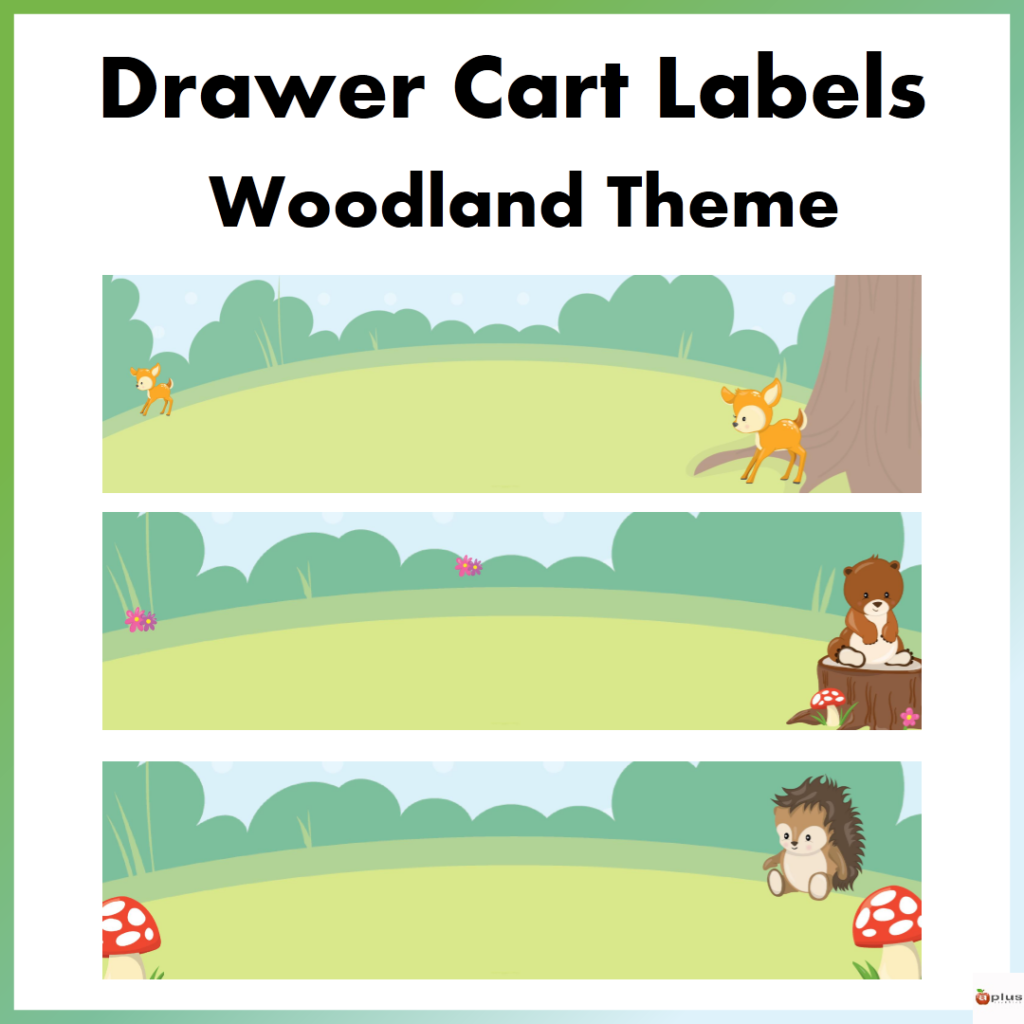 Editable Drawer Cart Label Woodland Theme | Made By Teachers