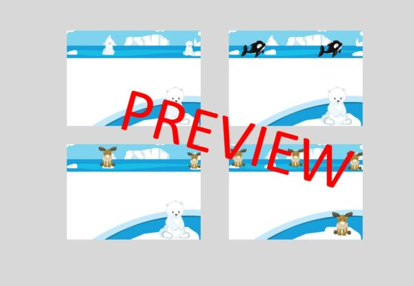 Editable Labels for Journals, Notebooks, Folders Arctic Theme - Made By ...