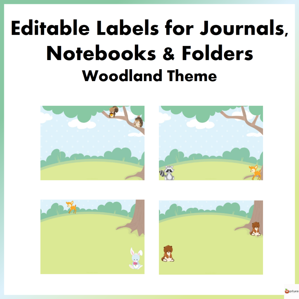 Editable Name Tags, Labels, and Student Awards Woodland Theme Bundle ...