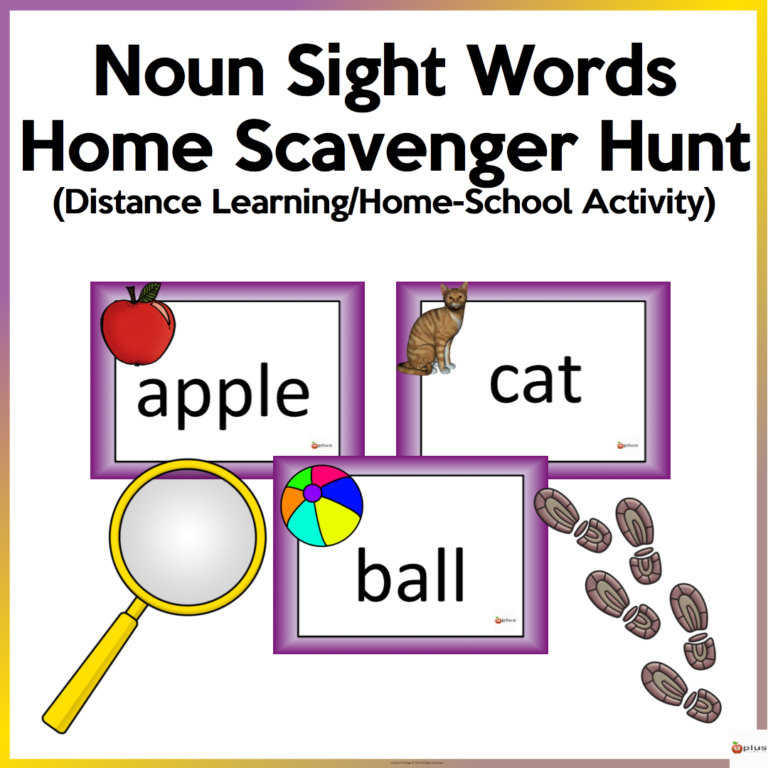 Distance Learning Grade 1 Dolch Sight Words Home Scavenger Hunt - Made ...