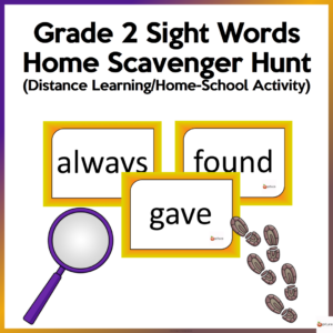 Distance Learning Grade 2 Dolch Sight Words Home Scavenger Hunt - Made ...