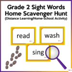 Distance Learning Grade 2 Dolch Sight Words Home Scavenger Hunt | Made ...
