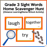 Distance Learning Grade 3 Dolch Sight Words Home Scavenger Hunt | Made ...