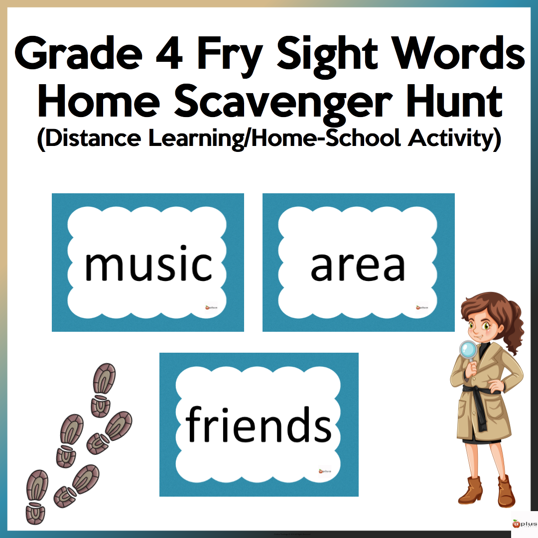 Distance Learning Grade 4 Fry Sight Words Home Scavenger Hunt Made By 