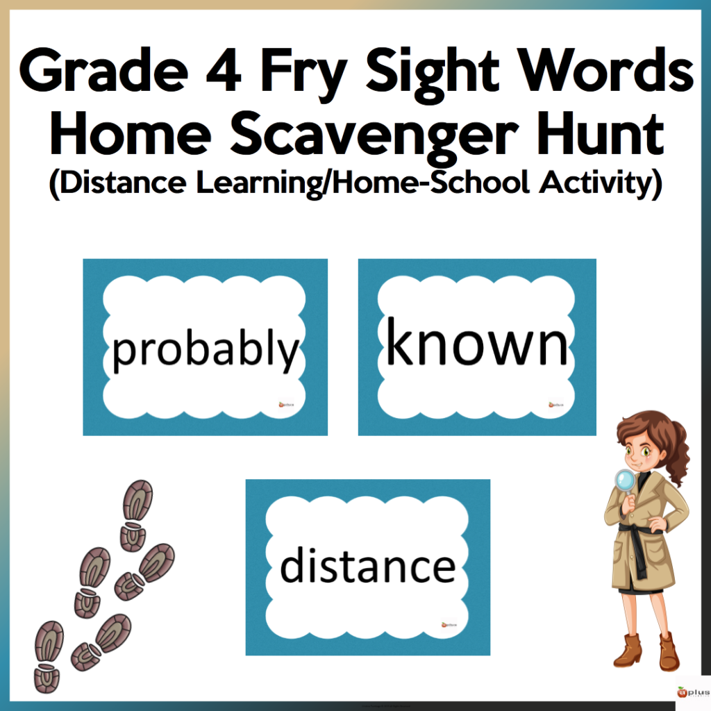 Distance Learning Grade 4 Fry Sight Words Home Scavenger Hunt | Made By ...