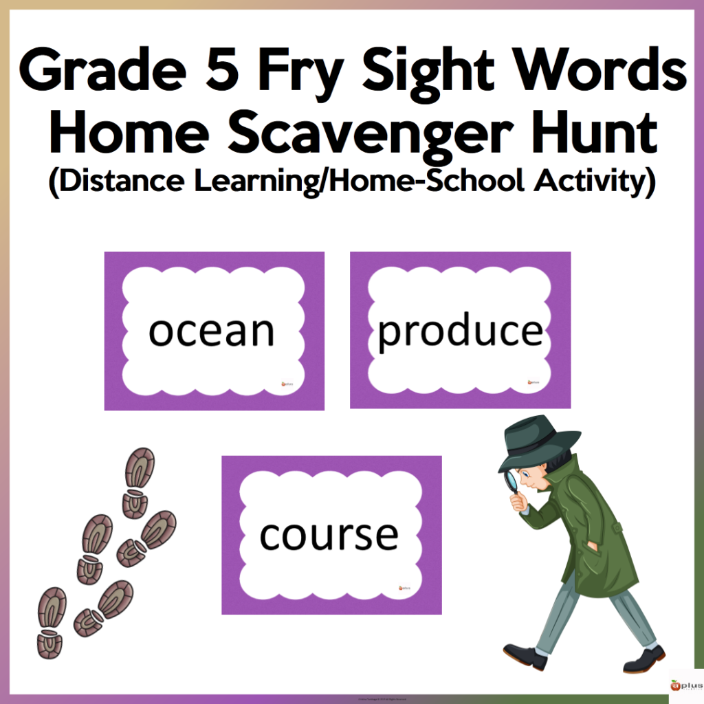 Grade 5 Fry Sight Words Home Scavenger Hunt | Made By Teachers