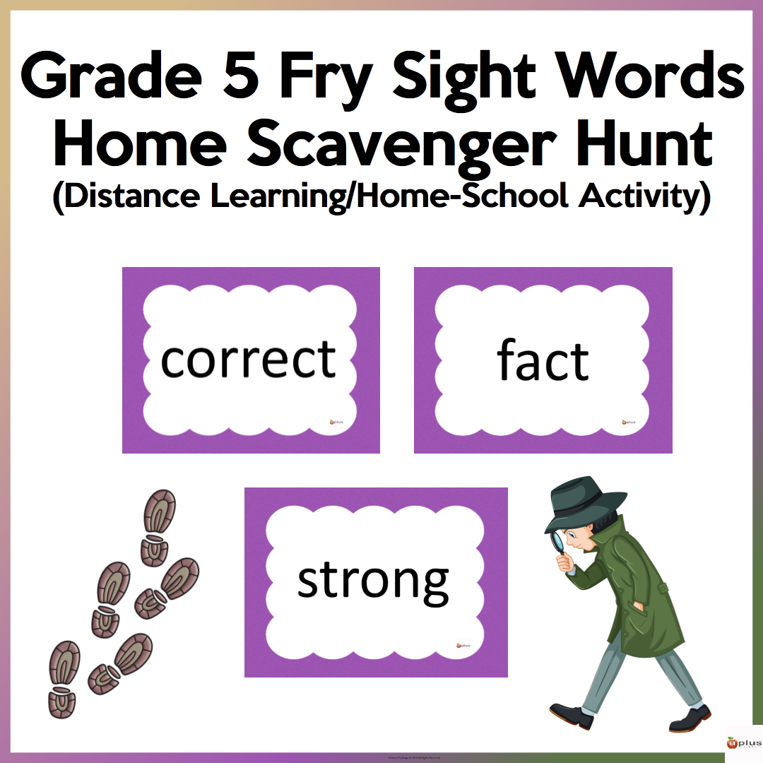 Distance Learning Grade 5 Fry Sight Words Home Scavenger Hunt Made By Distance Learning Grade 5 Fry Sight Words Home Scavenger Hunt Made By