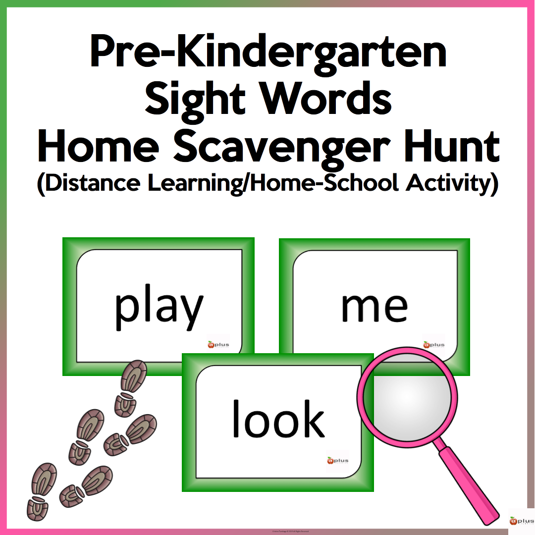 Distance Learning PreKindergarten Dolch Sight Words Home Scavenger Hunt Distance Learning PreKindergarten Dolch Sight Words Home Scavenger Hunt