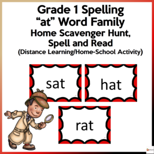 Distance Learning Grade 1 at Word Family Spelling and Home Scavenger ...