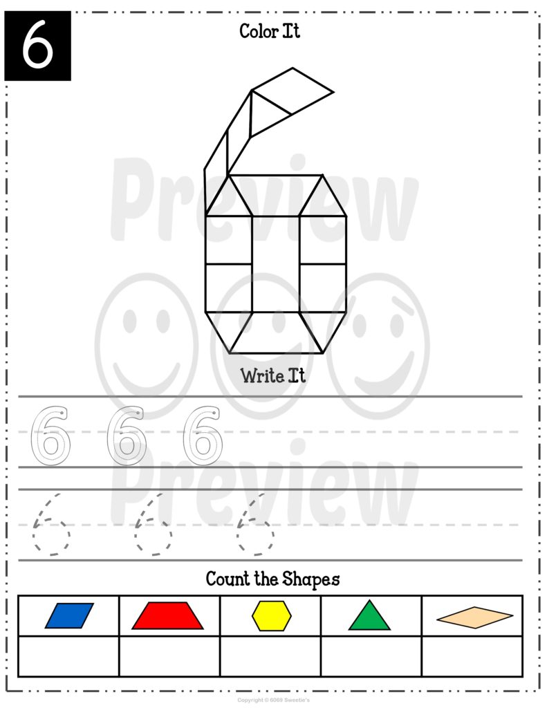 Pattern Blocks Mats Numbers 0 - 9 | Made By Teachers