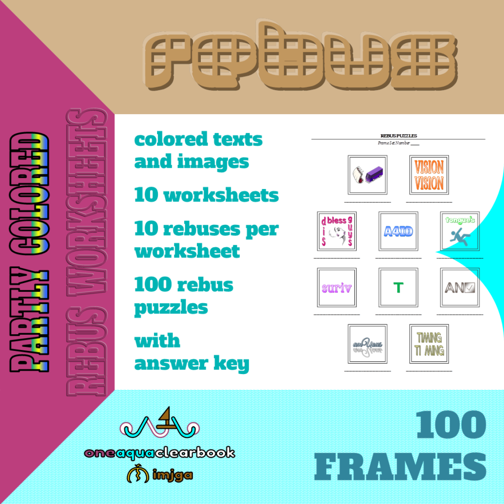 Partly Colored Rebus Worksheets | Made By Teachers
