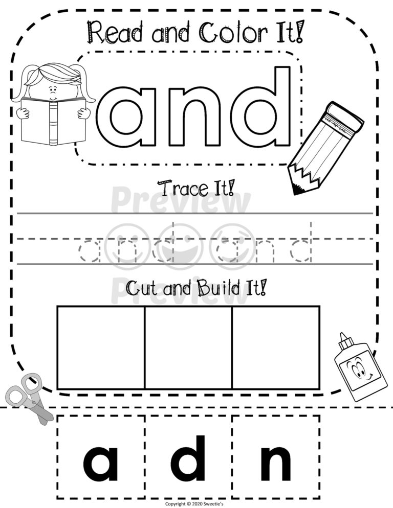 Dolch PreK Read Write Build a Word Worksheet | Made By Teachers
