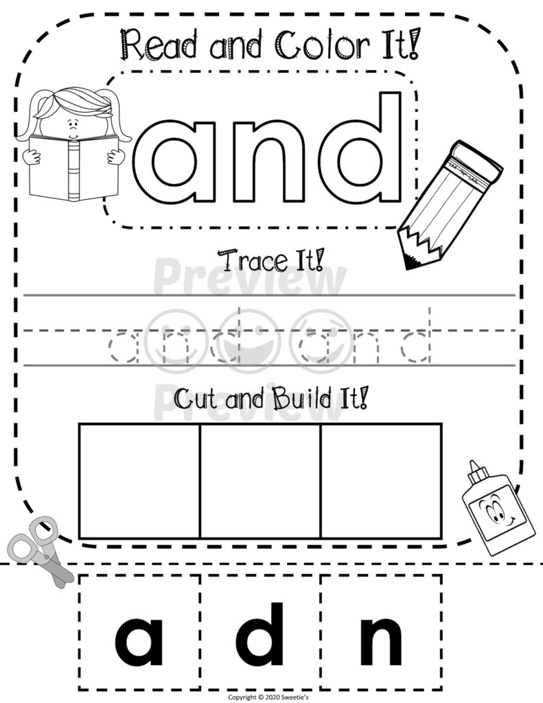 Dolch PreK Read Write Build a Word Worksheet - Made By Teachers