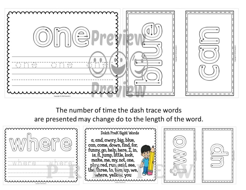 Trace and Write Sight Words - Dolch PreK | Made By Teachers