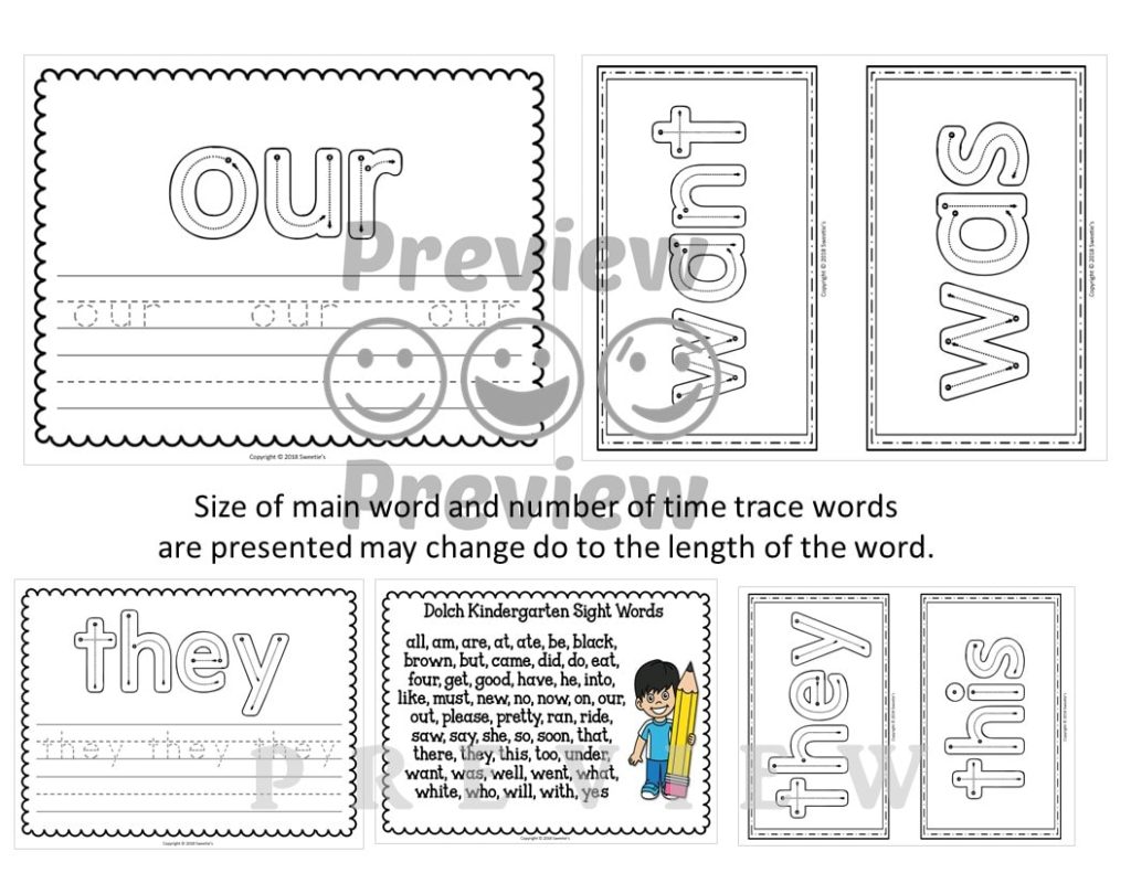 Trace and Write Sight Words - Dolch Kindergarten - Made By Teachers