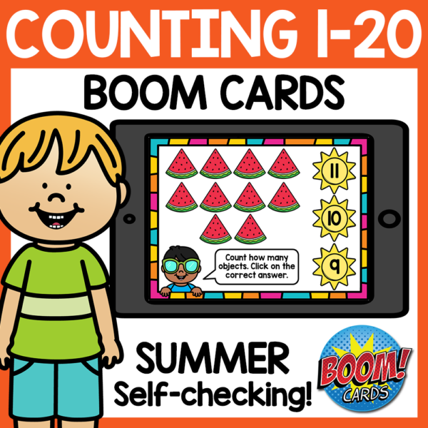 Boom Cards Summer Math and Literacy Kindergarten Distance Learning ...