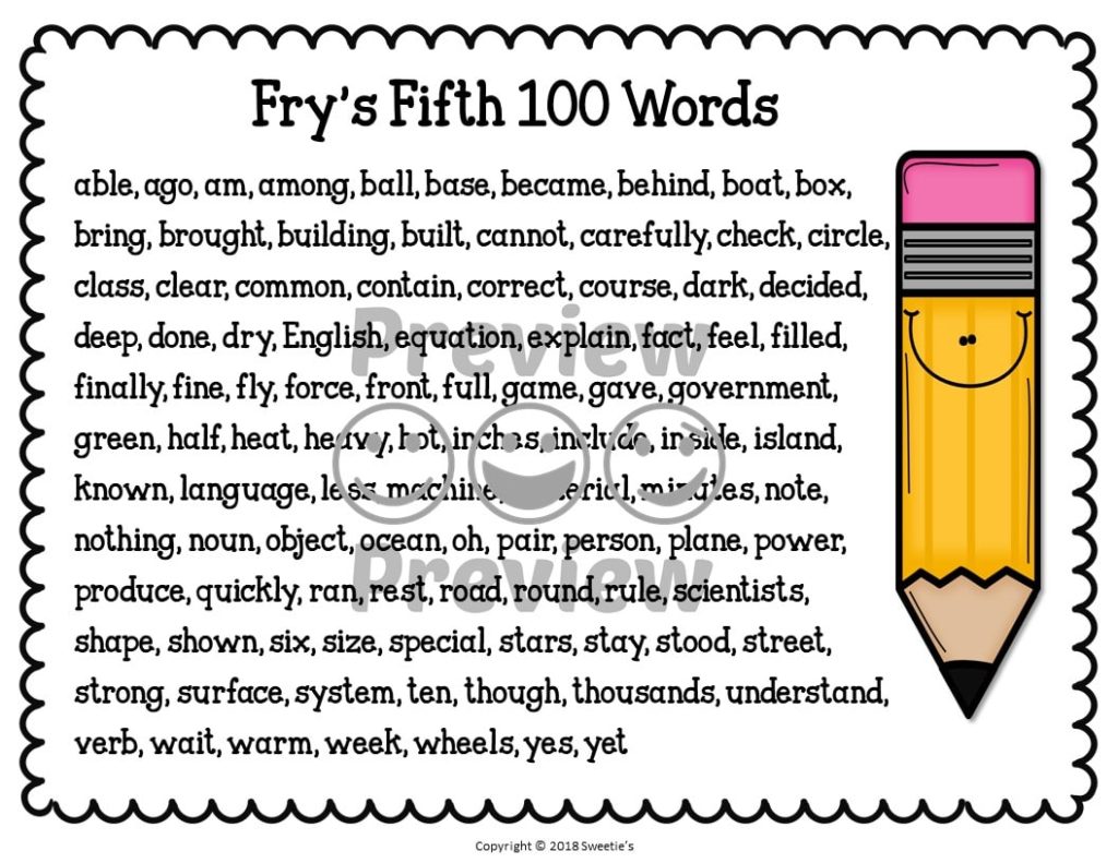 Trace and Write Sight Words - Fry 5th 100 - Made By Teachers
