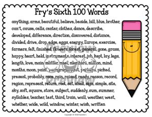 Trace and Write Sight Words - Fry 6th 100 - Made By Teachers