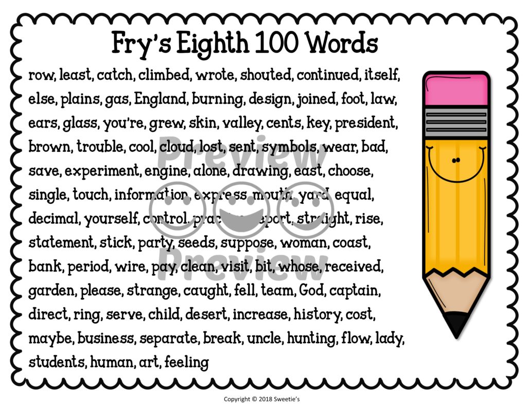 Trace and Write Sight Words - Fry 8th 100 | Made By Teachers