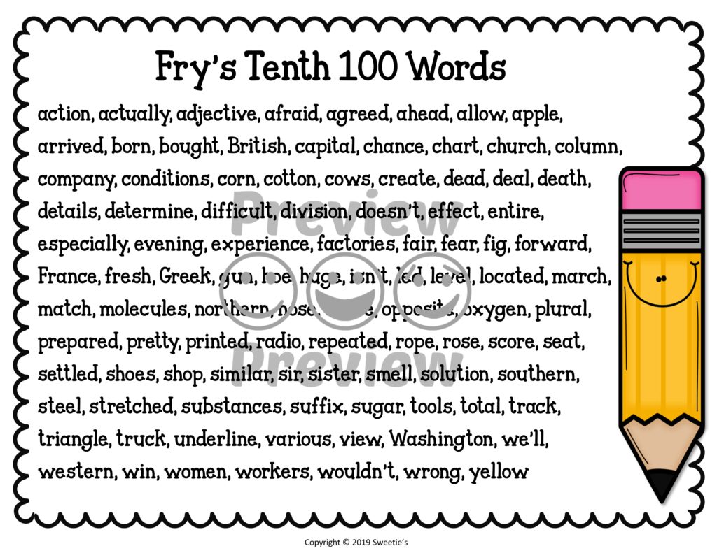 Trace and Write Sight Words - Fry 10th 100 - Made By Teachers