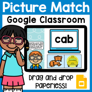 Read and Match CVC for Google Classroom Distance Learning - Made By ...