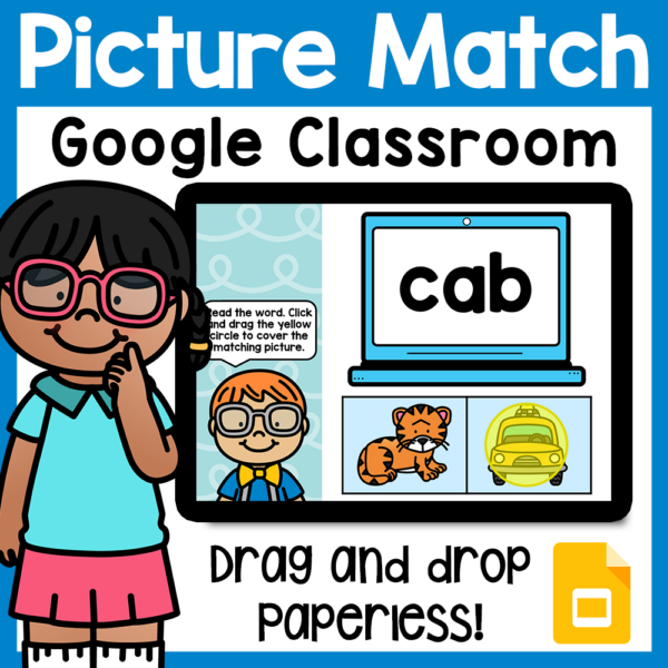 Read and Match CVC for Google Classroom Distance Learning - Made By ...