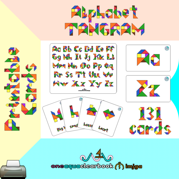 Alphabet and Number Tangram Worksheets and Cards - Made By Teachers