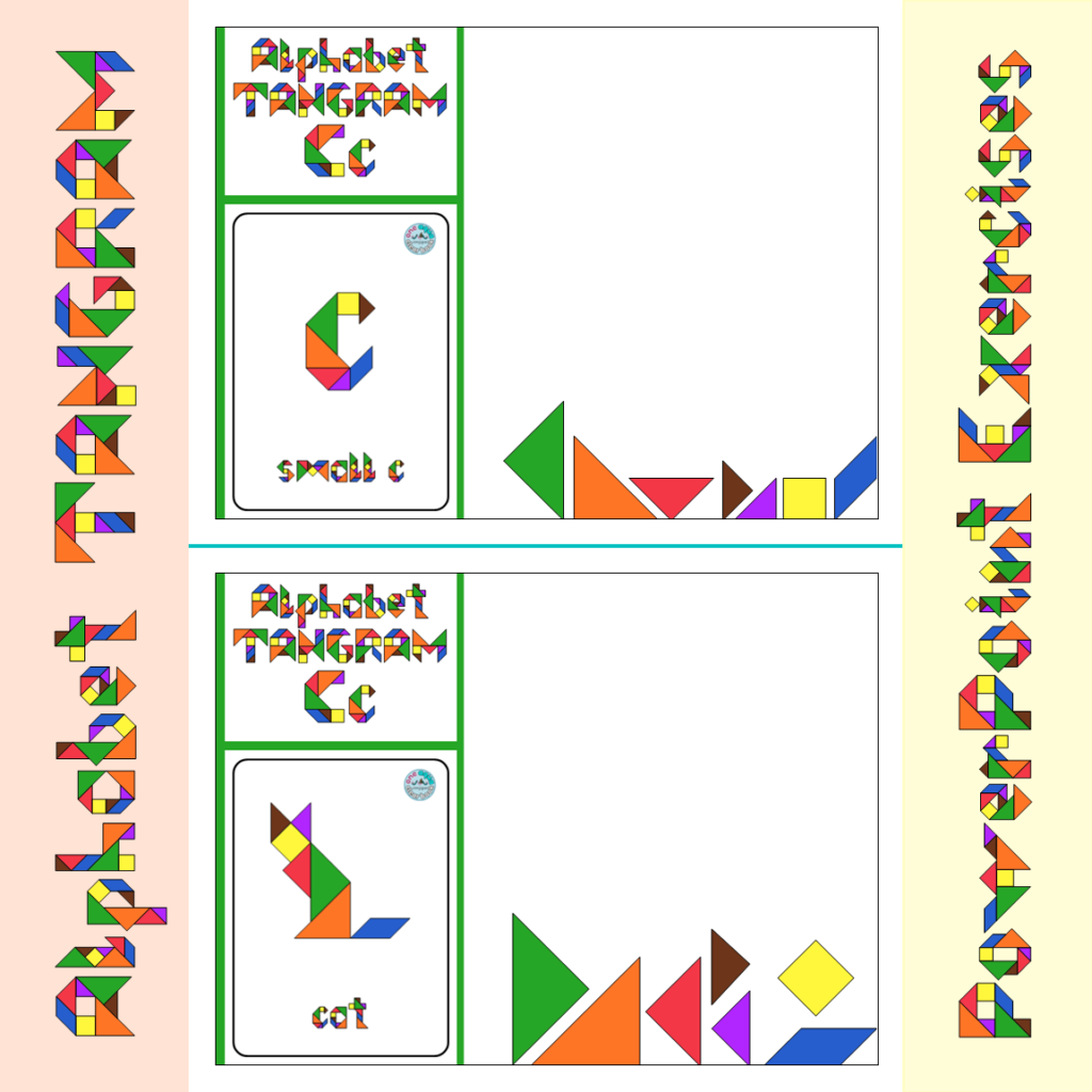 Alphabet Tangram Lower-Level PPT Exercises Aa-Mm | Made By Teachers