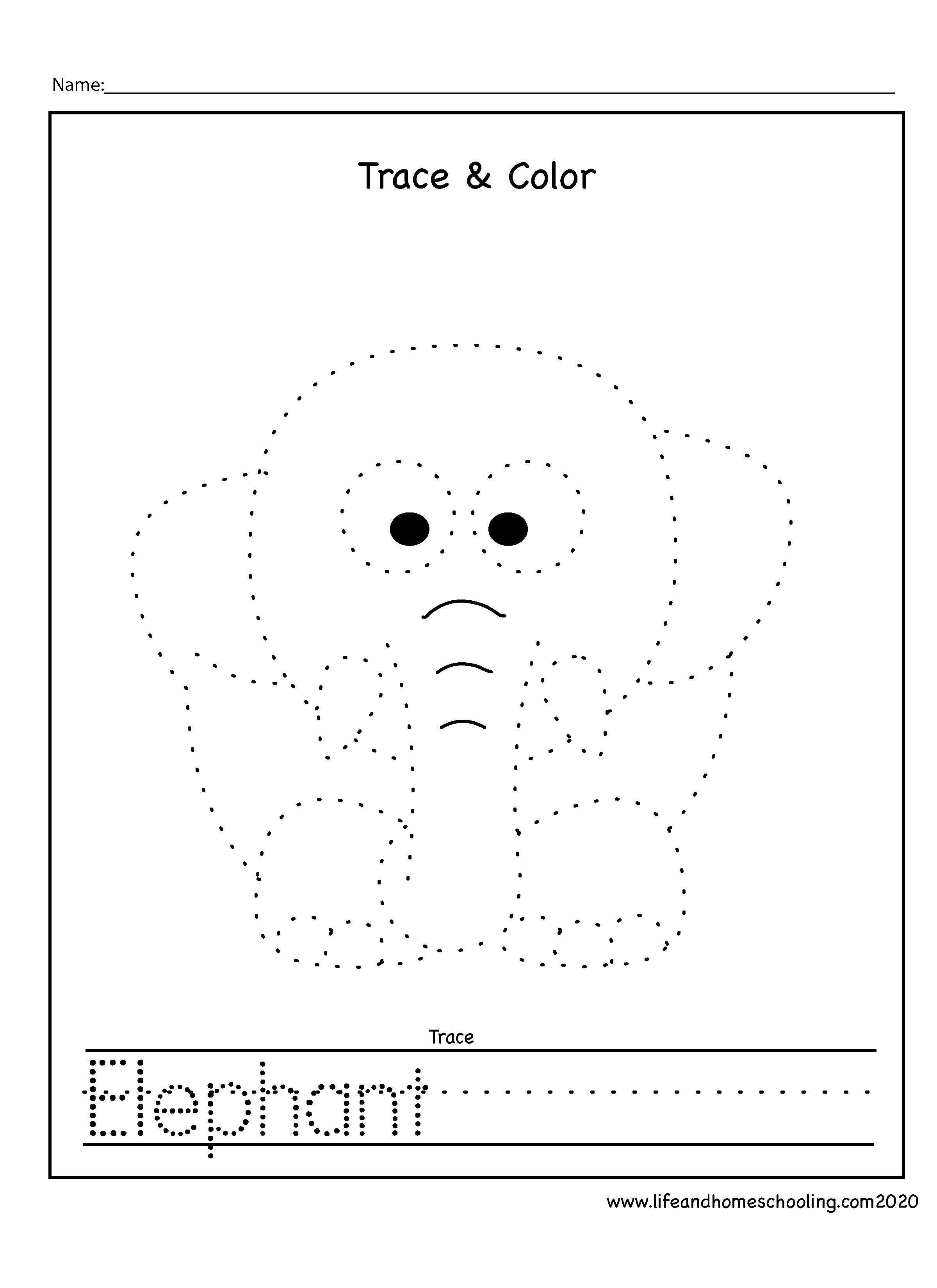 Tracing Animal Pictures Made By Teachers
