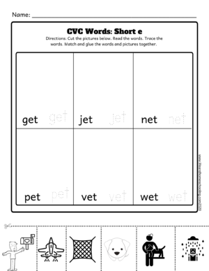 CVC words activity worksheets (short a,e,i,o,u) | Made By Teachers