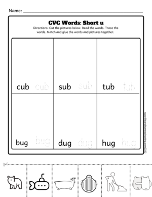 CVC words activity worksheets (short a,e,i,o,u) - Made By Teachers