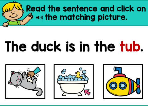 Reading CVC Sentences Boom l Cards Distance Learning - Made By Teachers