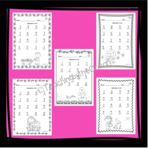 Spring Subtraction to 20 Fact Fluency Worksheets | Made By Teachers