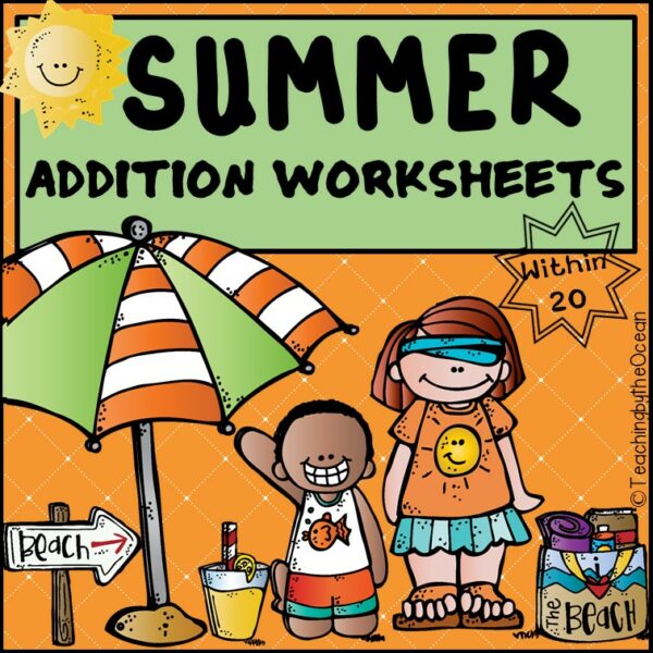 Summer Addition to 20 Fact Fluency Worksheets - Made By Teachers