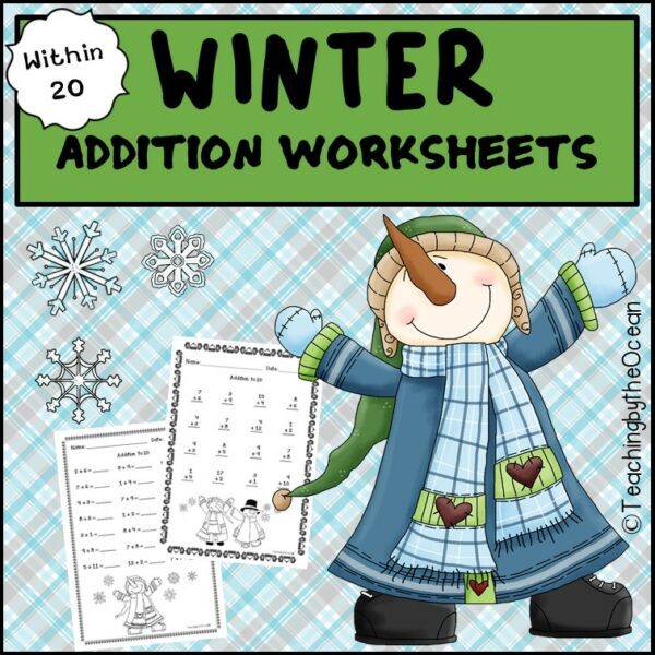 Winter / Christmas Addition to 20 Fact Fluency Worksheets - Made By ...