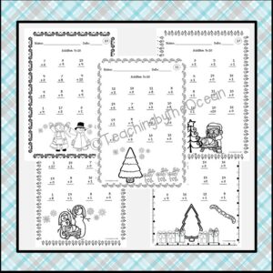 Winter / Christmas Addition to 20 Fact Fluency Worksheets - Made By ...
