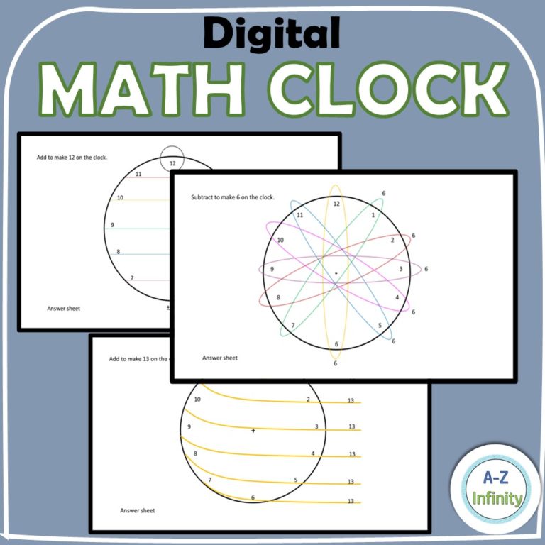 Digital Math Clock DistaLearners - Made By Teachers