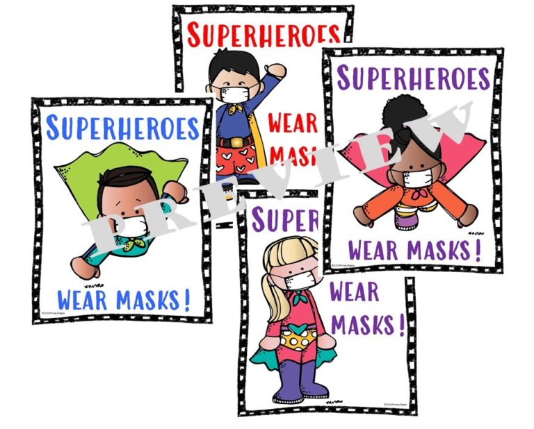 Covid 19 Safety Bundle Wearing Masks at School | Made By Teachers