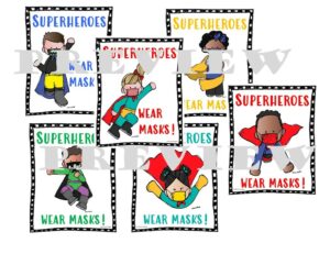 Covid 19 Safety Bundle Wearing Masks at School | Made By Teachers