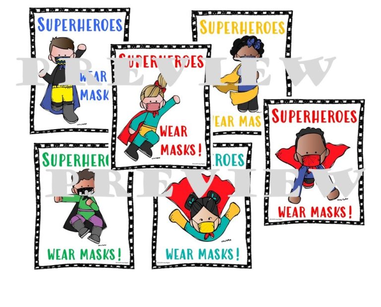 Covid 19 Safety Bundle Wearing Masks at School | Made By Teachers