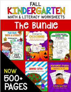 Fall Kindergarten Math and Literacy Mega Bundle | Made By Teachers