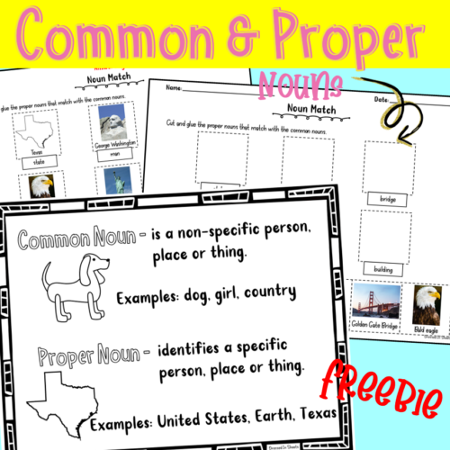 FREEBIE - Common and Proper Nouns - Made By Teachers