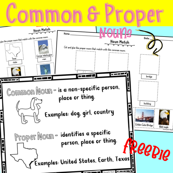 FREEBIE - Common and Proper Nouns | Made By Teachers