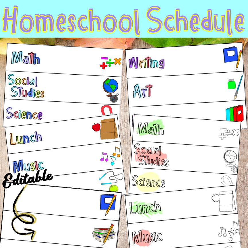  EDITABLE Homeschool Schedule BUNDLE Made By Teachers