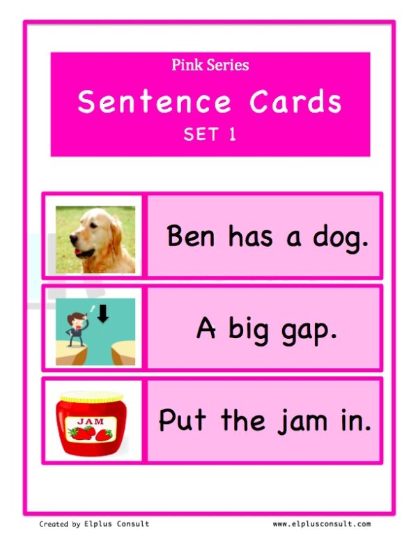 Pink Series Sentence Card SET 1 | Made By Teachers