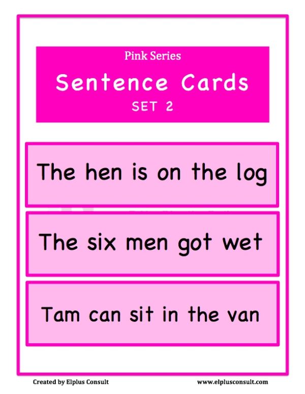 Pink Series Sentence Cards Set 2 | Made By Teachers